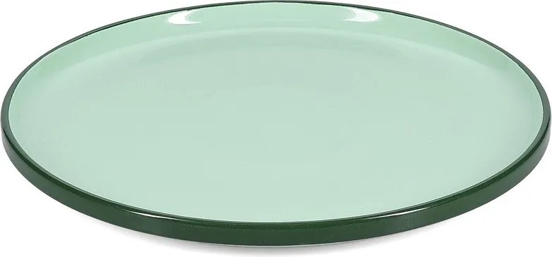 Zelený talíř z kameniny ø 26 cm Duo – ONA