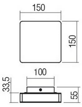 Redo 01-2384 - LED Nástěnné svítidlo TABLET LED/11W/230V 3000K CRI 90 černá