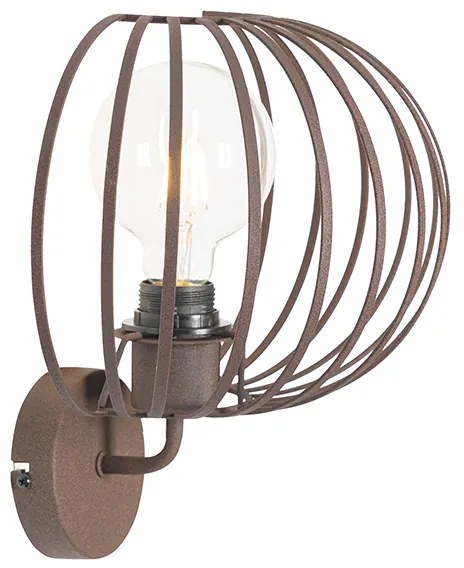 Designová nástěnná lampa rezavě hnědá 30 cm - Johanna
