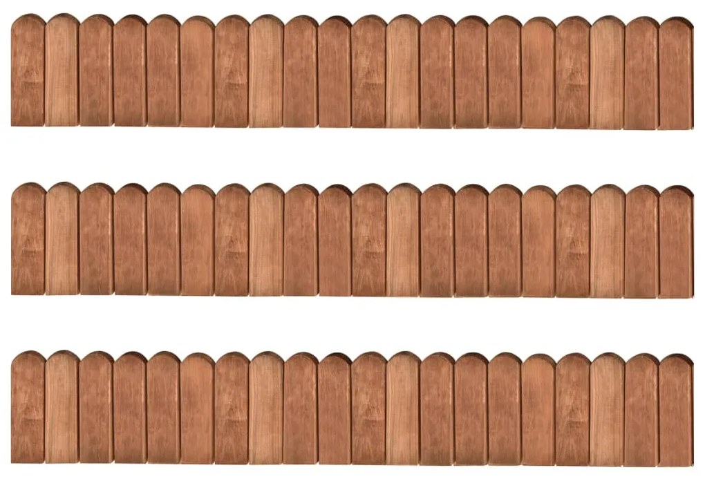Trávníkové lemy 3 ks 120 cm impregnované borové dřevo 3053645