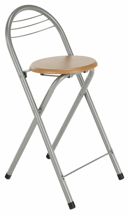 Barová židle, buk/aluminium, BOXER