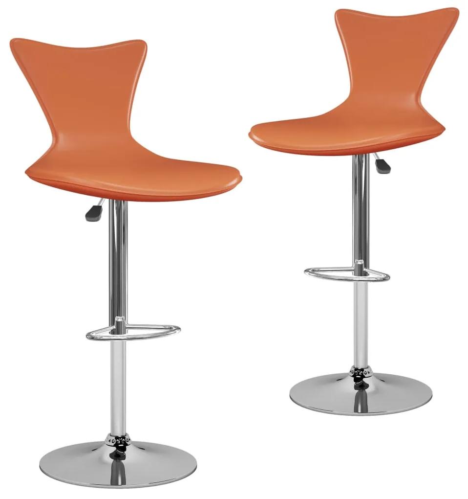 323213 vidaXL Barové stoličky 2 ks oranžové umělá kůže