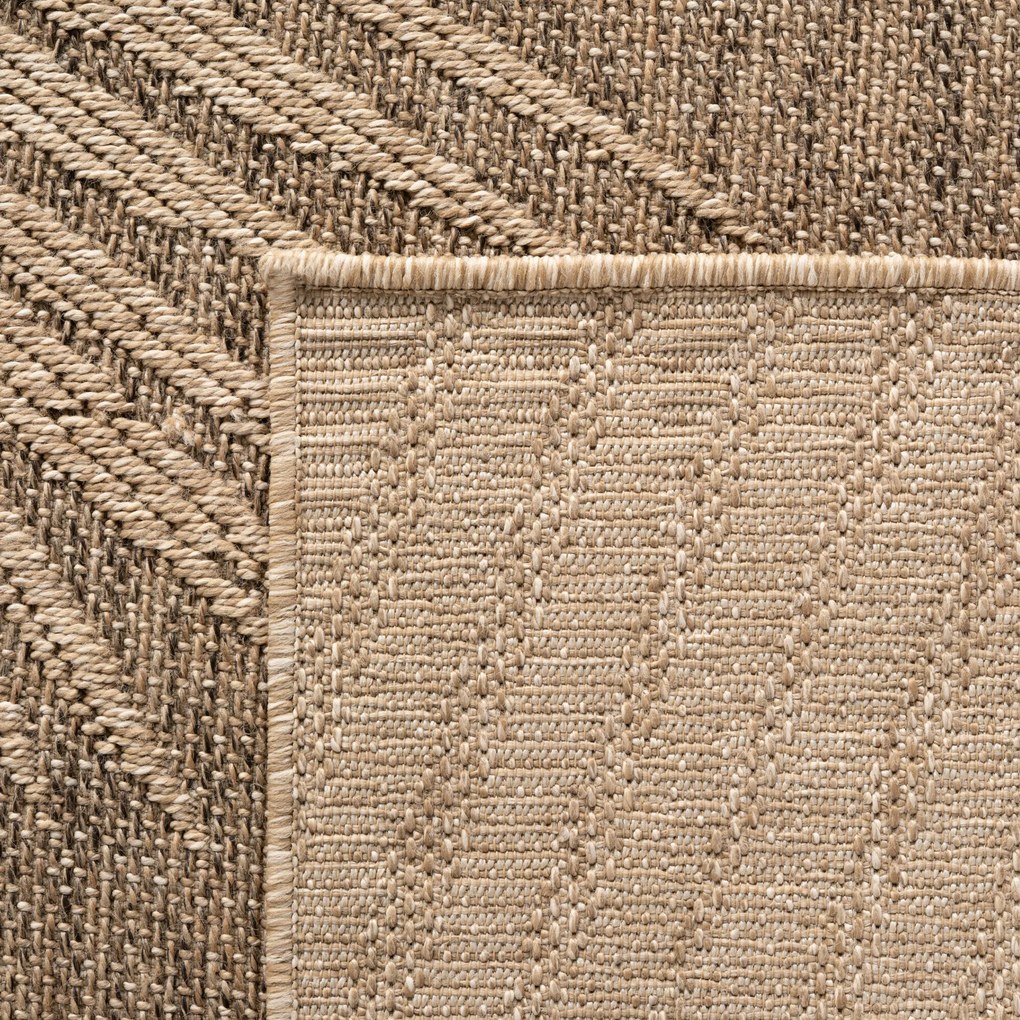 Ayyildiz, Kusový koberec Timber 1403 brown - na ven i na doma, 80x150, hnědá, chodba / předsíň