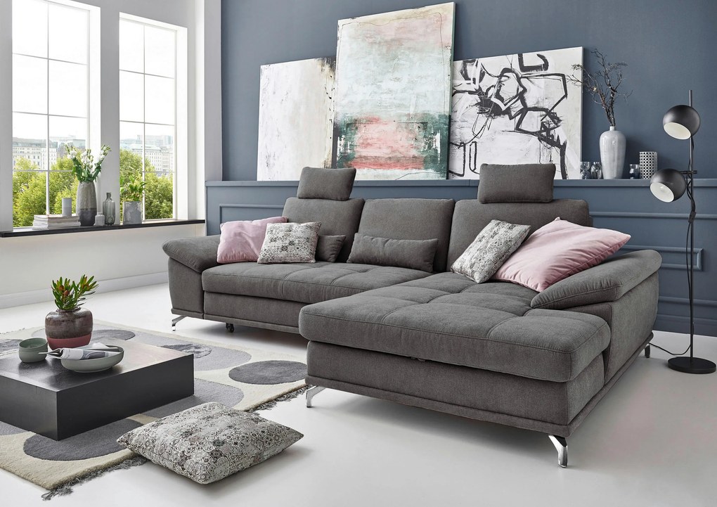 XXXLutz ROHOVÁ SEDAČKA, textil, šedá Sit & More - Sedací soupravy - 000144005515