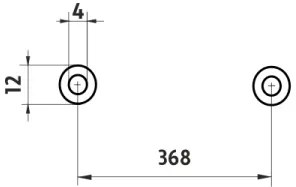 Nimco Držák na ručníky, 39 cm NIKAU černá - NKC 30035-90