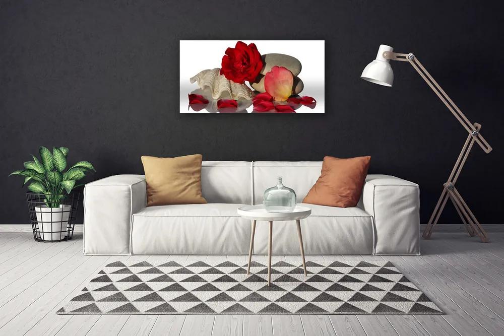Obraz na plátně Růže Plátky Mrtvá Příroda 140x70 cm