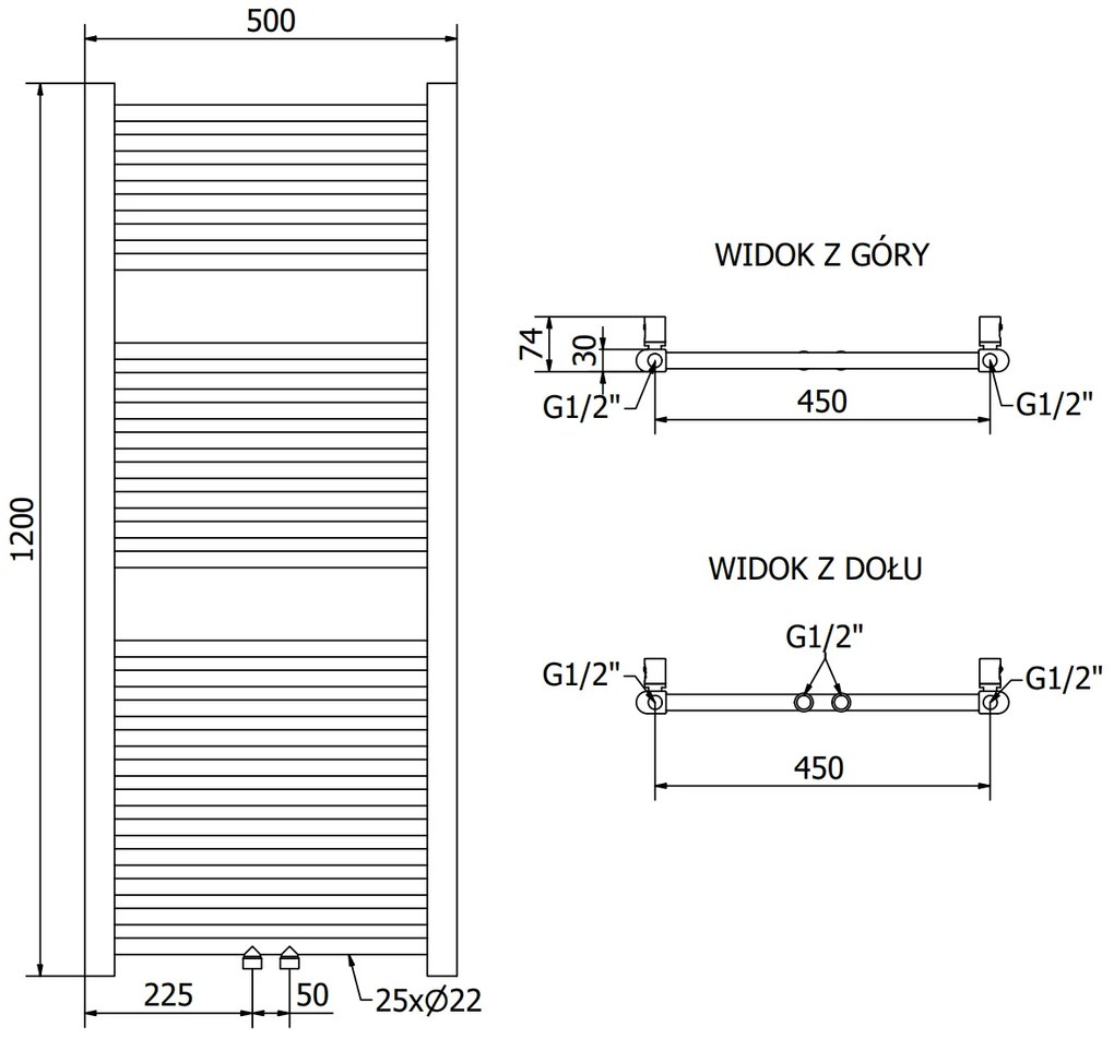 Mexen Mars, elektrické topné těleso 1200 x 500 mm, 600 W, černá, W110-1200-500-2600-70
