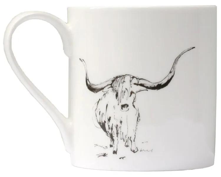 Porcelánový hrnek Moody Mornings Cow 350ml, Anna Wright UK