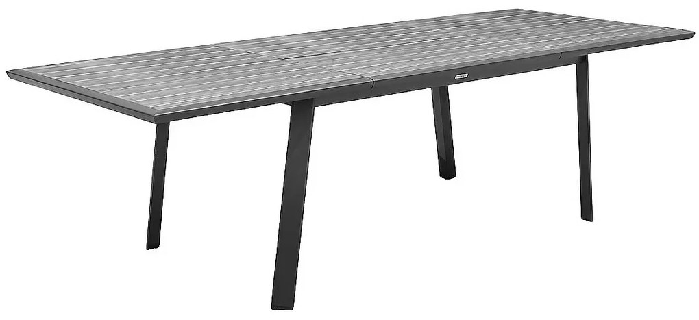 DEOKORK Hliníkový stůl ALORA 170/264x101 cm (šedo-hnědý)