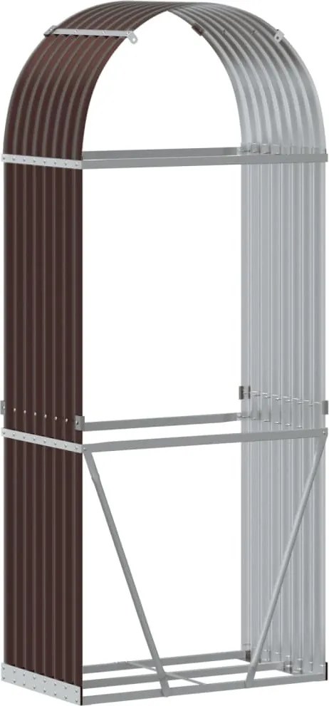 vidaXL Stojan na dřevo 80 x 45 x 190 cm pozinkovaná ocel [364570] Barva: Hnědá