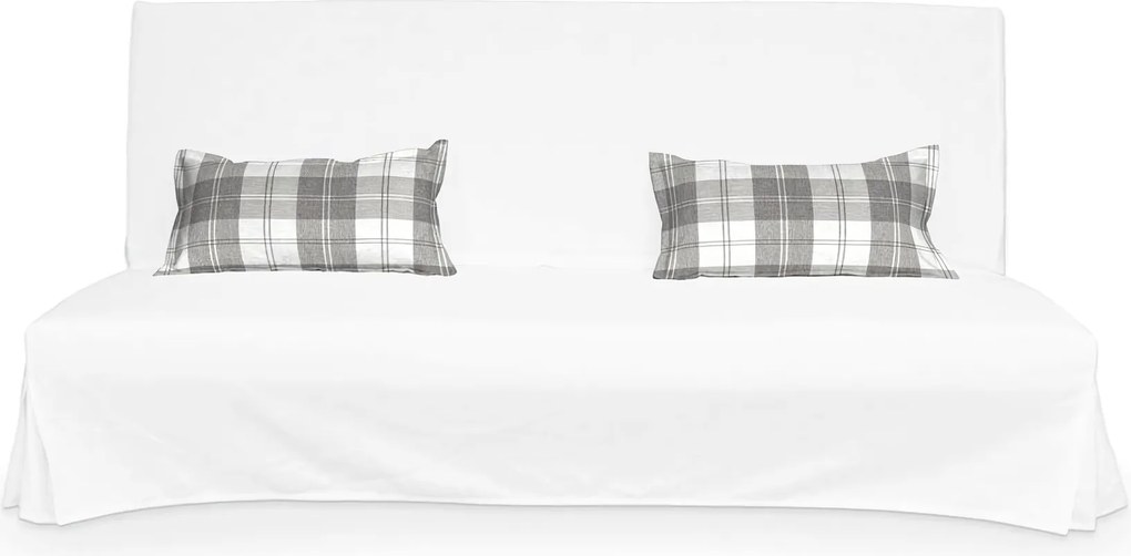 2 potahy na polštáře pohovky Beddinge - jednoduché bez prošití barva šedá látka pletený vzor, vzorované