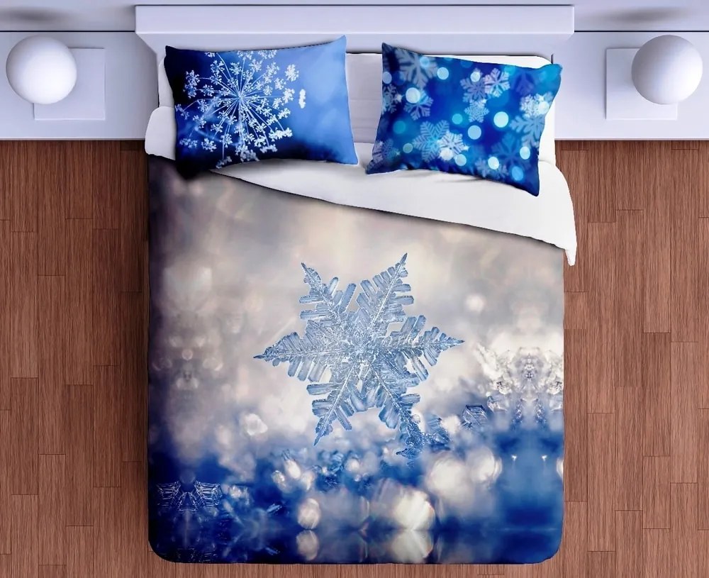 3D italské povlečení 100% bavlna Ice Star - Ledová hvězda - 140x200 / 70x90 cm