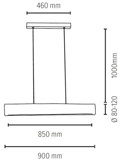 Spot-Light 69480104 - LED Stmívatelný lustr na lanku LUCAS LED/25,5W/230V
