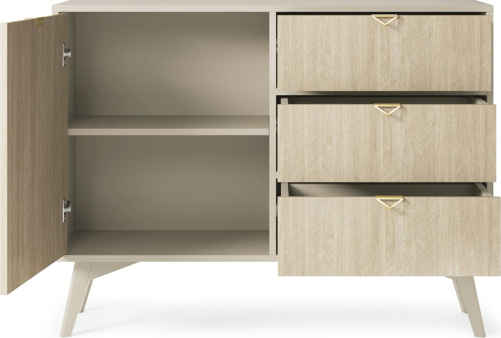 PSK Komoda NATURAL, Písková/Scandi 106 cm