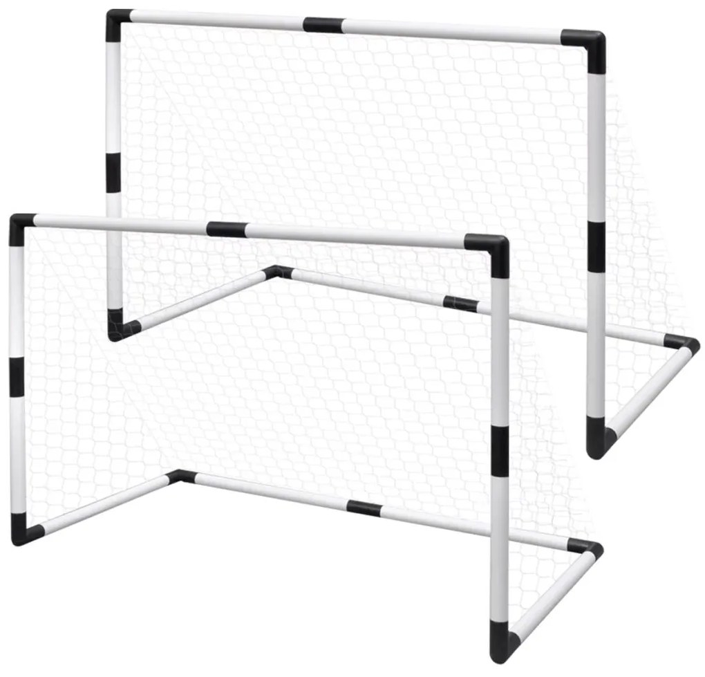 Set mini fotbalové branky 2 ks | 91,5x48x61 cm