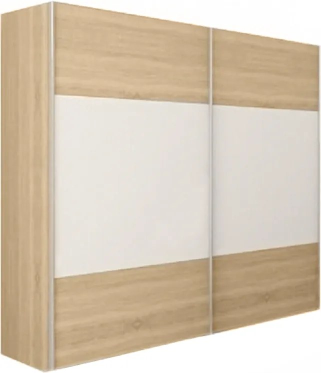 Ložnicový komplet (postel 180x200 cm), dub sonoma / bílá, GABRIELA NEW