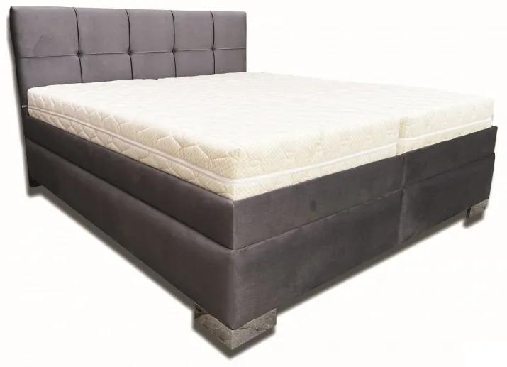 Manželská postel 160 cm Elissa (tmavě šedá) (bez matrace) (s roštem lamelovým). 1052029