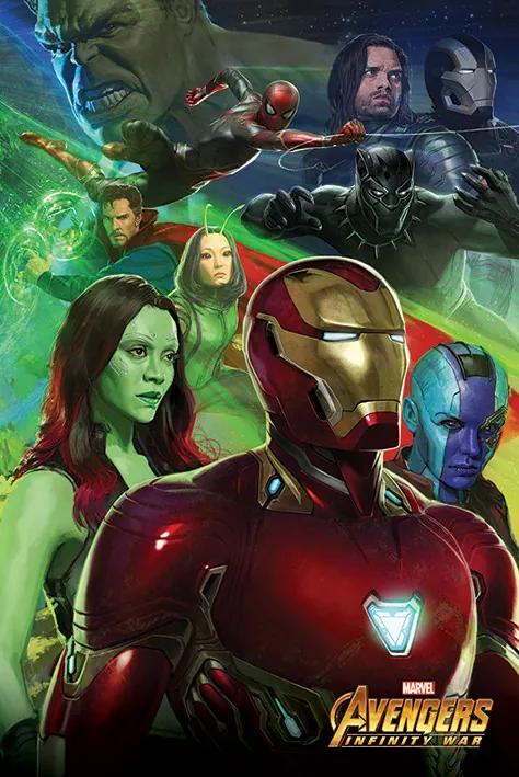 Plakát, Obraz - Avengers Infinity War - Iron Man, (61 x 91.5 cm)
