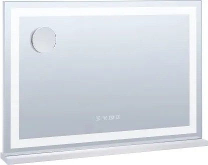 Osvětlené make-upové zrcadlo 3 barvy s Bluetooth USB stolní nástěnný držák 55,1 cm