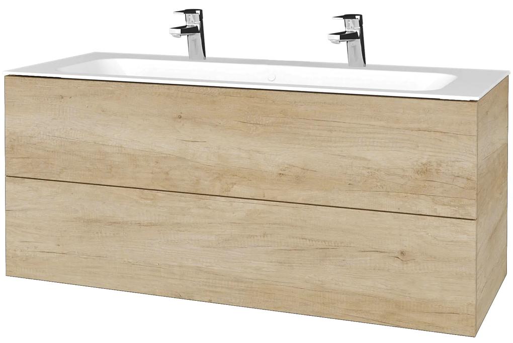 Dřevojas Koupelnová skříňka VARIANTE SZZ2 120 Varianta: N01 Bílá lesk / L01 Bílá vysoký lesk