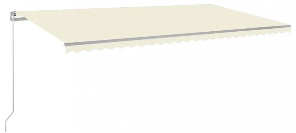 Ručně zatahovací markýza 600x300 cm Dekorhome Bílá / žlutá