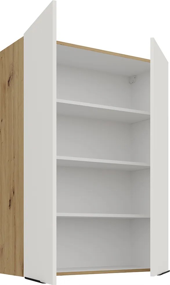 ARIA az | horní skříňka 80 G-108 2F policová | 80 cm | EXTRA VYSOKÁ | ANTI FINGERPRINT povrch | artisan/bílá
