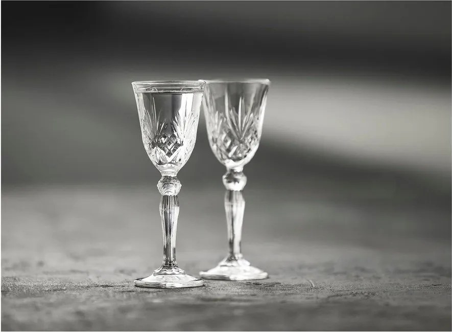 Křišťálové skleničky v sadě 4 ks na likér 50 ml Melodia – Lyngby Glas
