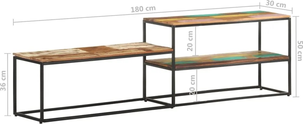 vidaXL TV skříňka 180 x 30 x 50 cm masivní recyklované dřevo [321621]