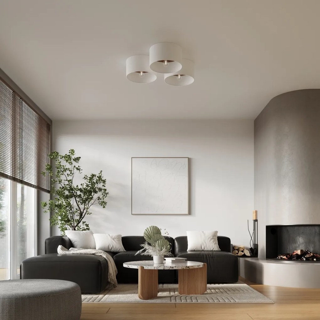 Sollux Lighting Stropní svítidlo TELESTO bílé/tmavě hnědé