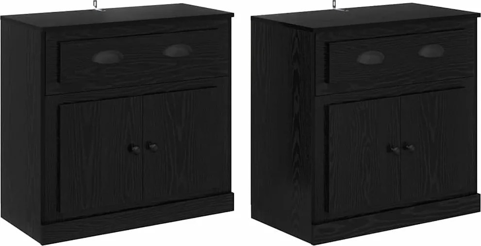 Konzole 2 ks Černý dub 70 x 35,5 x 67,5 cm Kompozitní dřevo 3402661