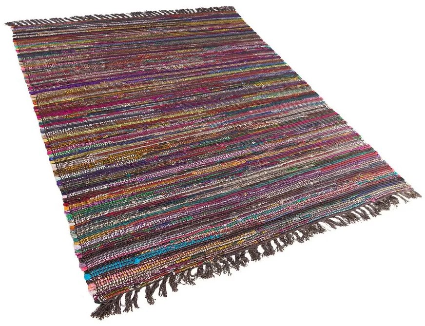 Krátkovlasý tmavý barevný bavlněný koberec 160x230 cm - DANCA