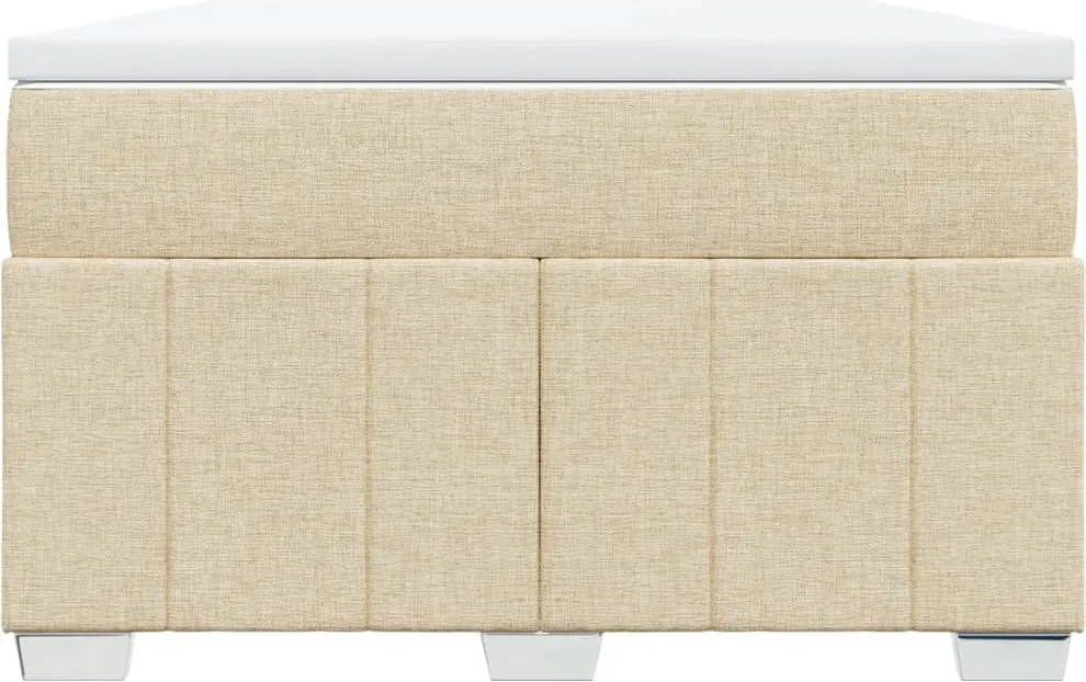 Box spring postel s matrací krémová 120x190 cm textil 3285461