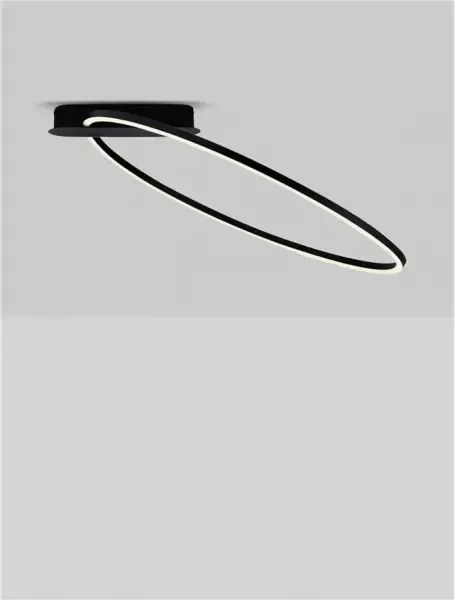 LED stmívatelné černé designové stropní svítidlo Kiklos