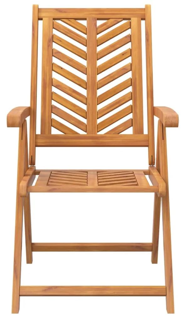Polohovací zahradní židle 2 ks masivní akáciové dřevo - Default Title