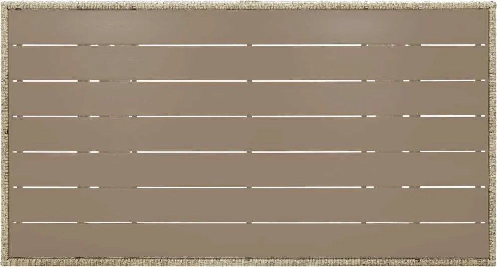 vidaXL Zahradní stůl 120 x 70 x 66 cm polyratan [316584] Barva: Černá