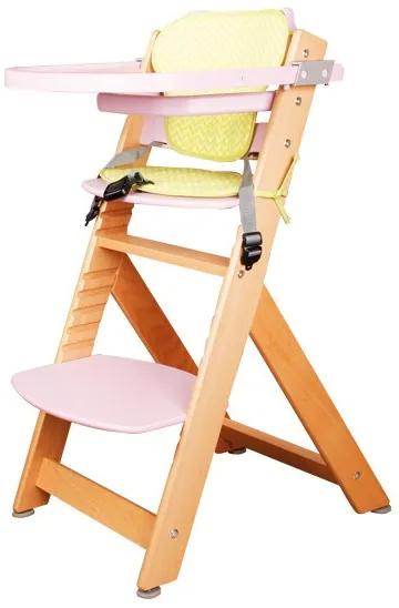 Bradop Židle dětská rostoucí přírodní/růžová Z523