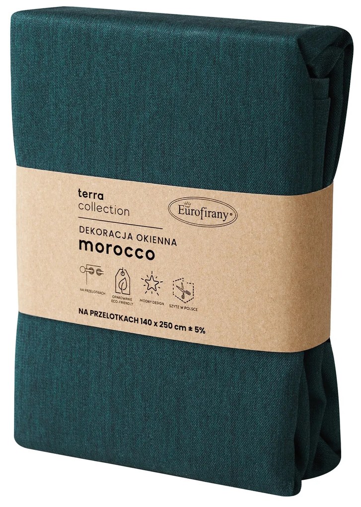 ZATEMŇOVACÍ ZÁVĚS NA KROUŽCÍCH TERRA COLLECTION MOROCCO 140X250 CM TYRKYSOVÁ