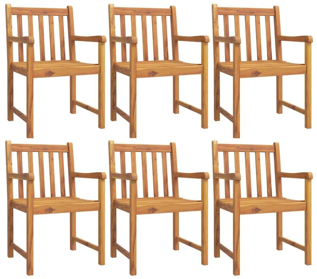 vidaXL Zahradní židle 6 ks 56 x 55,5 x 90 cm masivní akáciové dřevo