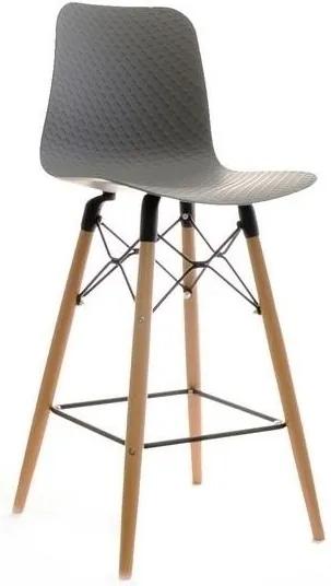 design4life Barová židle Dario šedá