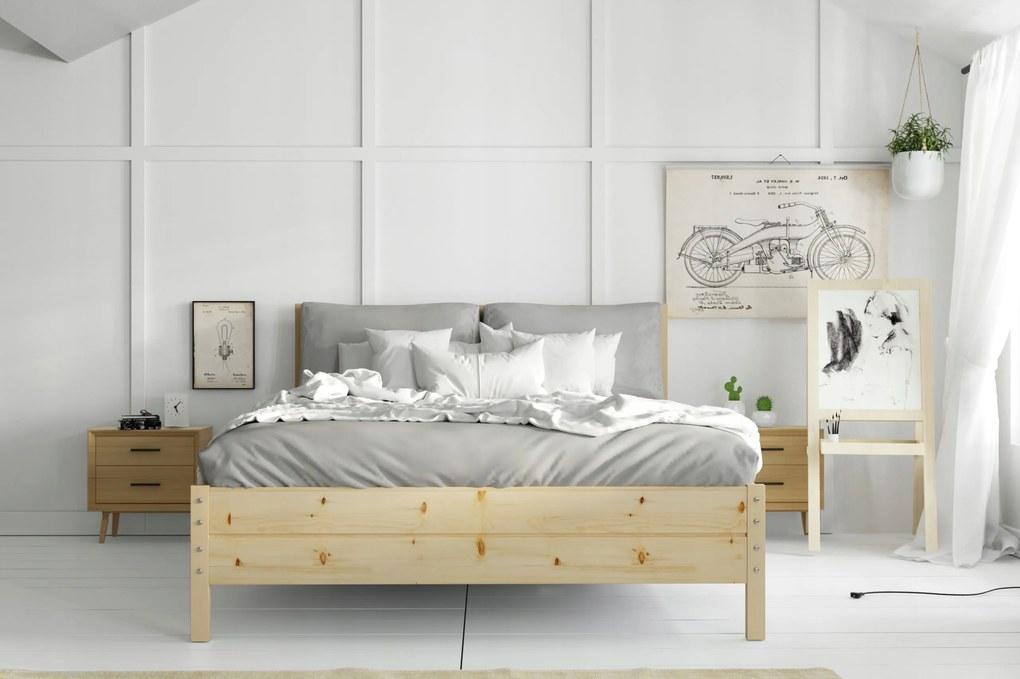 INTERBEDS postel 180x200 dřevěný kovový zvedací rošt Continental Matrace