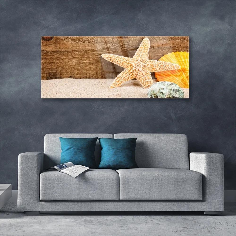 akrylový obraz Písek Hvězdice Umění 125x50 cm