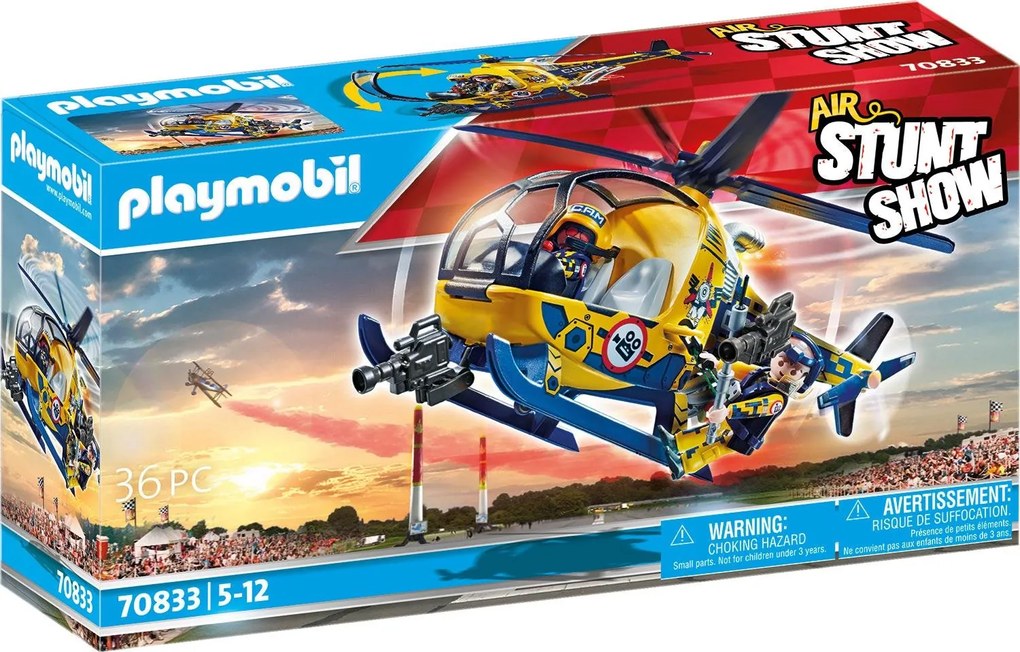 Stavebnice playmobil 70833 air stuntshow helikoptéra s filmovou posádkou