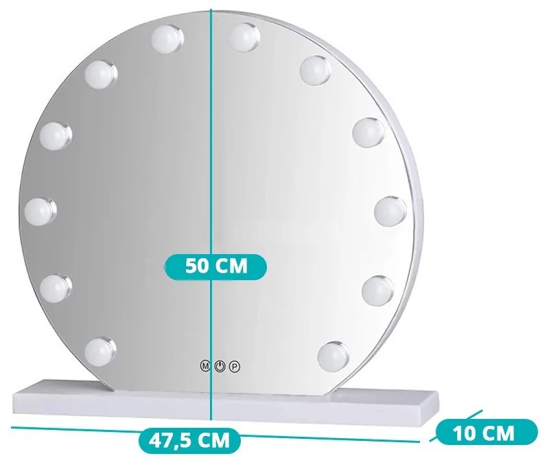 Make-up zrcátko s LED osvětlením