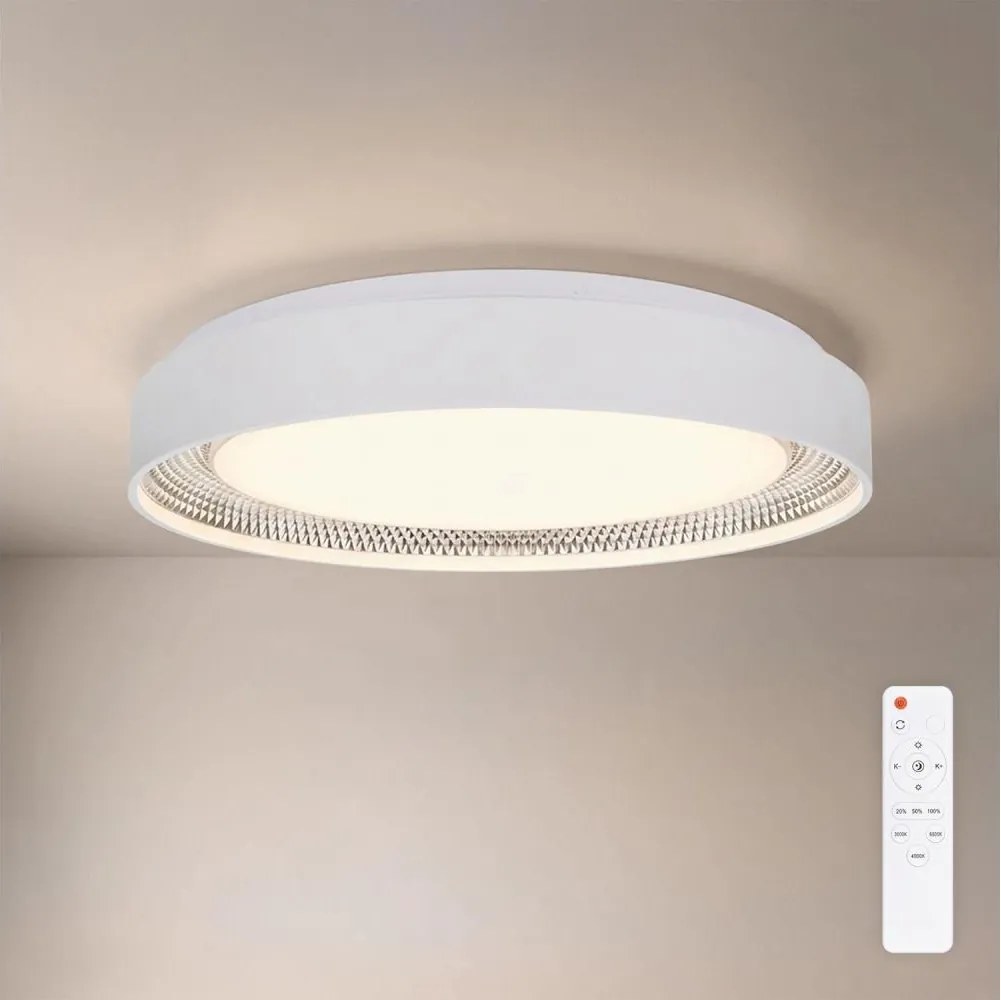 Brilagi - LED Stmív. strop. svítidlo WALDO LED/48W/230V pr. 40 cm bílá/stříb.+DO