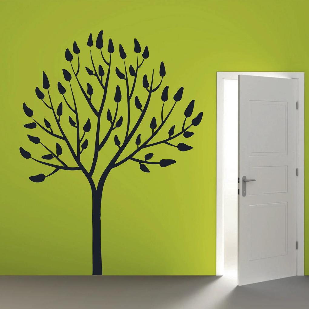 Samolepka na zeď - Strom s listy (45x60 cm) - PopyDesign