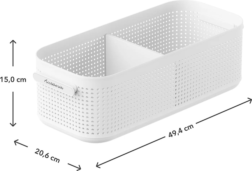 Rotho Úložný box do skříně, šatní organizér LISORA - M, 49,4 × 20,6 × 15 cm