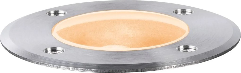 P 94732 LED zemní svítidlo zlaté světlo neláká hmyz IP65 110mm 2200 - 2200K 4,3W 230V kartáč.ocel/umělá hmota - PAULMANN