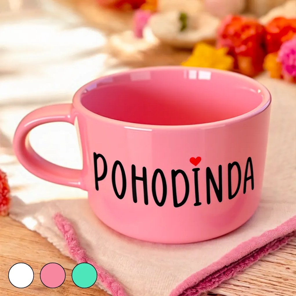 Ahome CZ Hrnek makronka - Pohodinda Vyberte barvu: Růžová