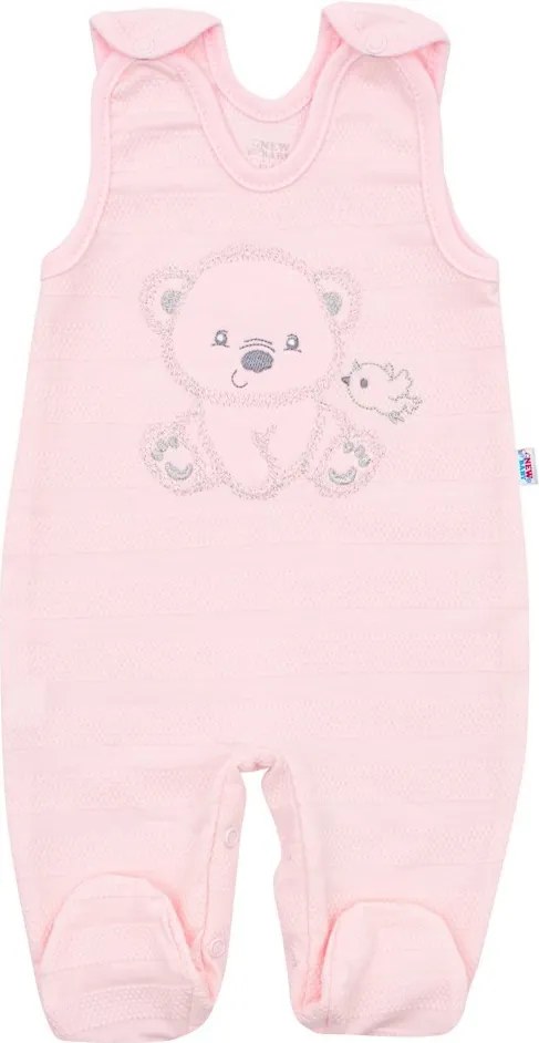 Kojenecká soupravička do porodnice New Baby Sweet Bear růžová, vel. 56 (0-3m)
