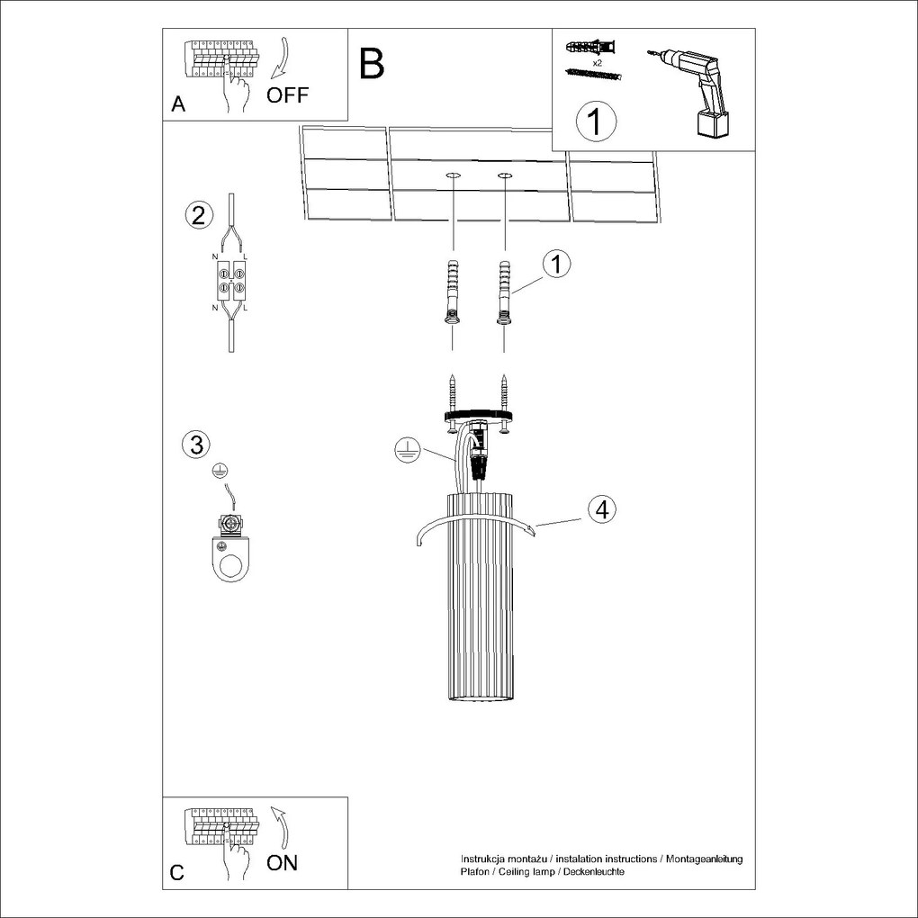 Stropní svítidlo Karbon, 1x tmavěbéžové hliníkové stínítko, (20 cm)